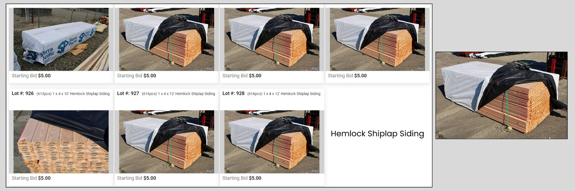 Hemlock Shiplap Siding